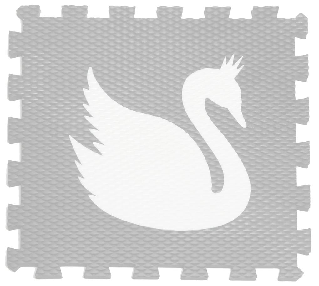 VYLEN Minideckfloor Labuť Barevná kombinace: Světle šedý s bílou labutí