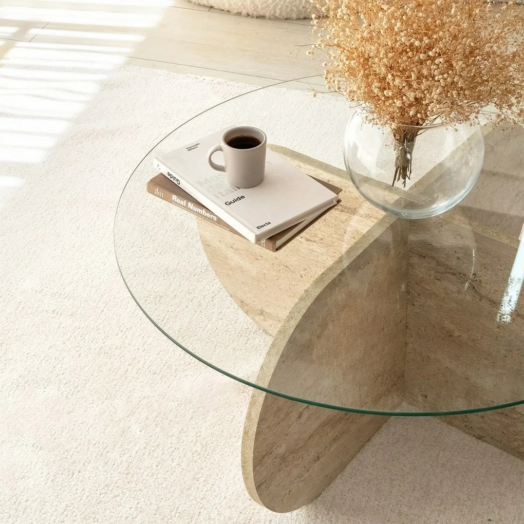 Konferenční stolek Bubble Travertine