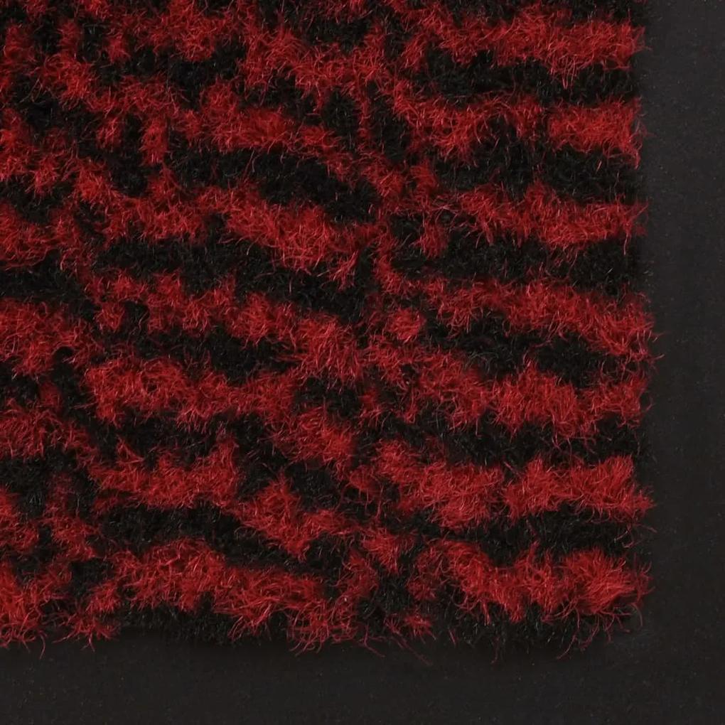 Protiprachové obdélníkové rohožky 2 ks všívané 40x60 cm červené
