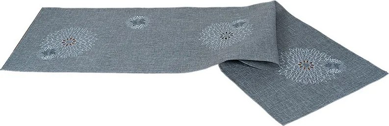 Šedý ubrus v moderním designu 40 × 140 cm