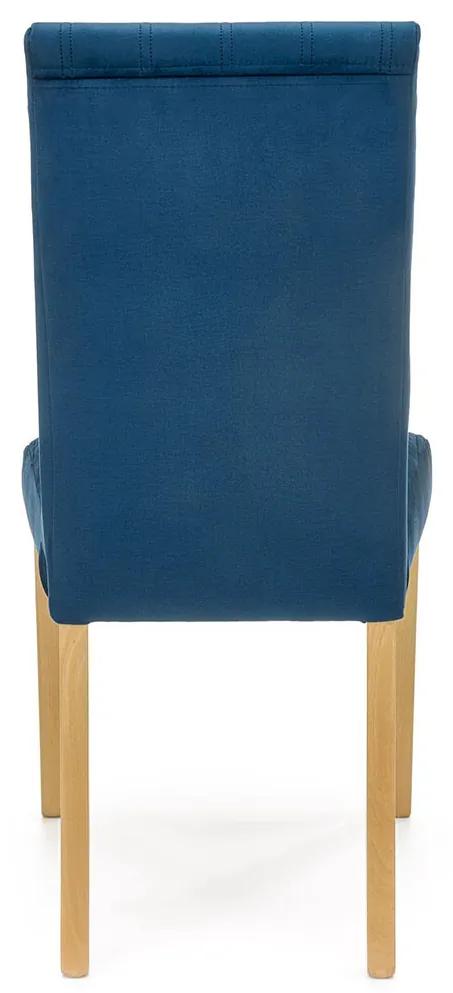 Židle Diego 3 medový dub / prošívané sametové pruhy, Monolith 77