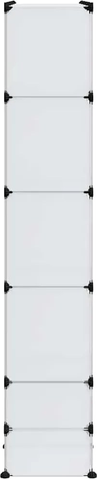 Modulární skříň s 18 přihrádkami bílá 37 x 146 x 180,5 cm 240502