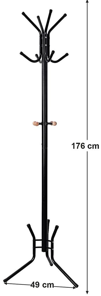 SONGMICS Stylový kovový věšák na kabáty 176 cm