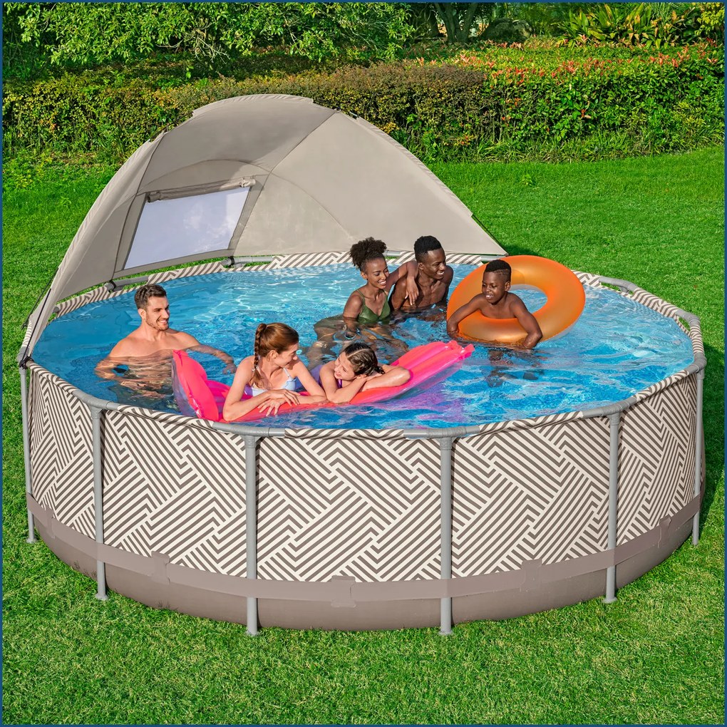BESTWAY Steel Pro Max Bazénový set 396 x 107 cm, kartušová filtrace + stínění 561FY