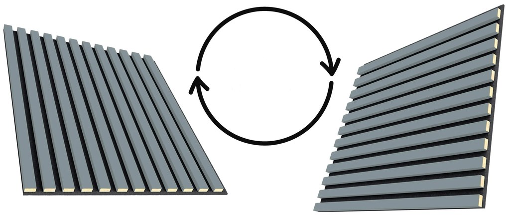 Lameo Akustický panel 3D na filcu - skandinávská šeď 60x60cm
