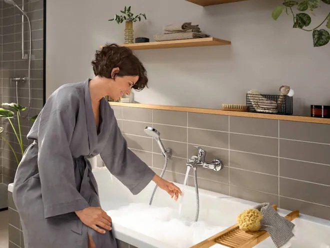 Hansgrohe Rebris E, nástěnná vanová baterie, chromová, 72450000