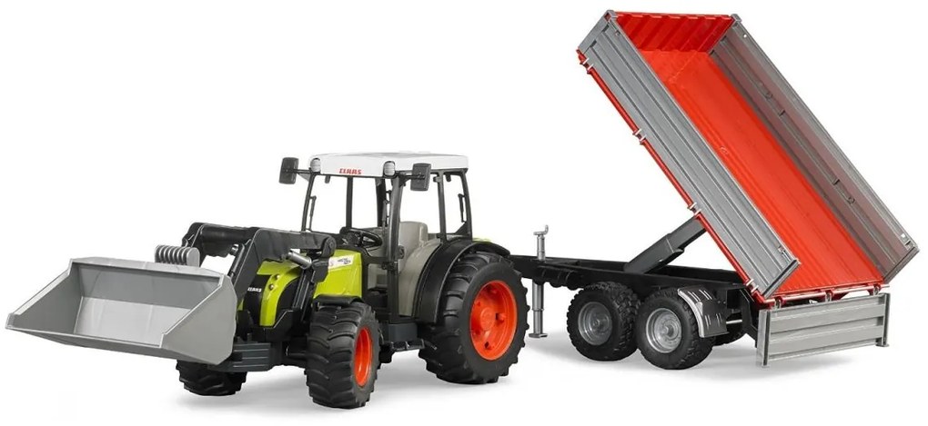 Bruder 2112 Traktor Claas Nectis 267F s přívěsem a př.lžící