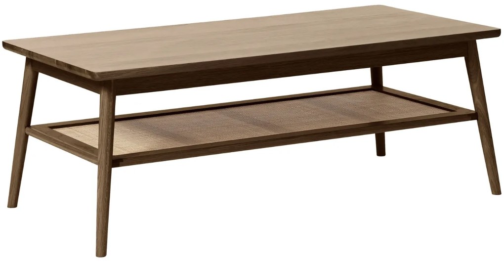 Tmavě hnědý dubový konferenční stolek Unique Furniture Barrali 120 x 60 cm