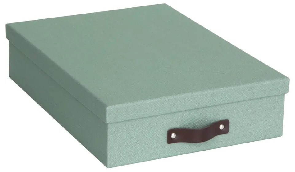 Zelený kartonový organizér na dokumenty Oskar Canvas Paper Laminate – Bigso