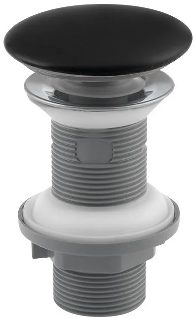 Sapho, Korek umywalkowy 5/4“ click-clack, ceramiczny grzybek, wys. 20-70mm, czarny, 38TP0163I
