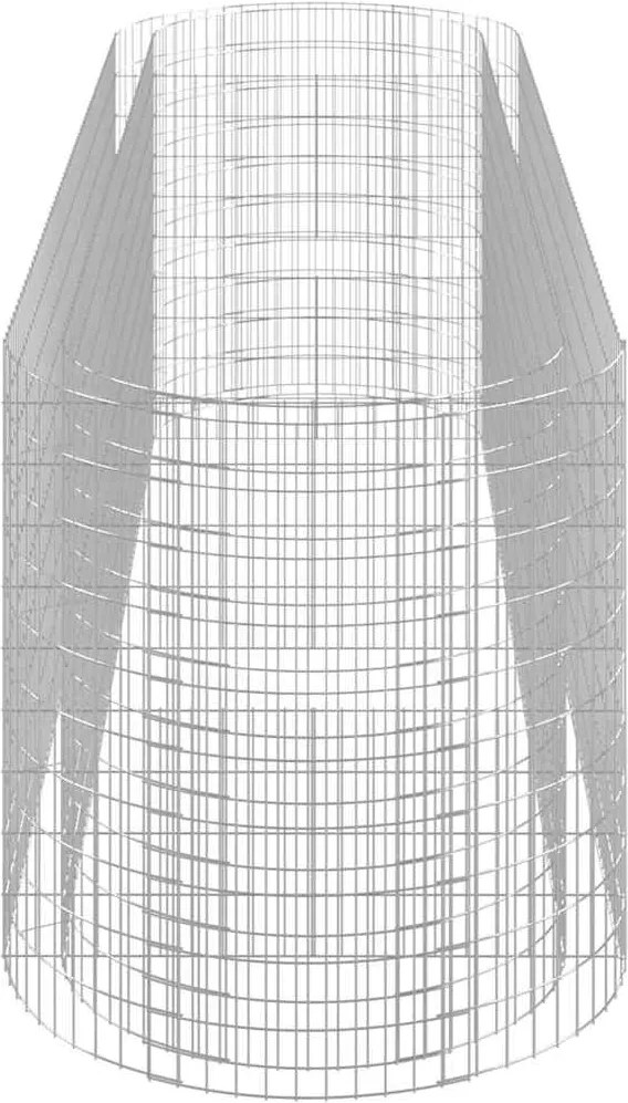Gabionový vyvýšený záhon pozinkované železo 400 x 100 x 100 cm 152047