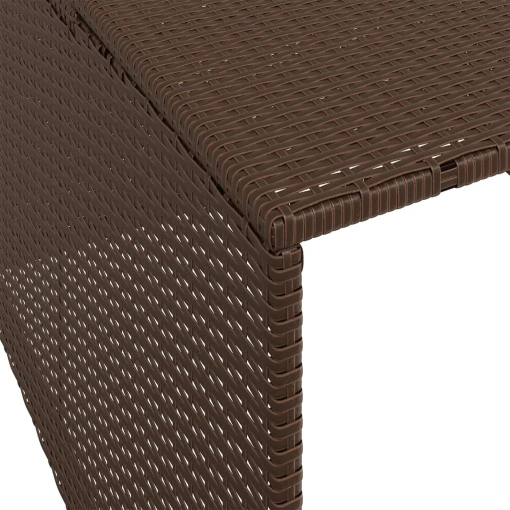 vidaXL Garáž pro robotickou sekačku 86x90x52/57 cm polyratan [365404] Barva: Hnědá