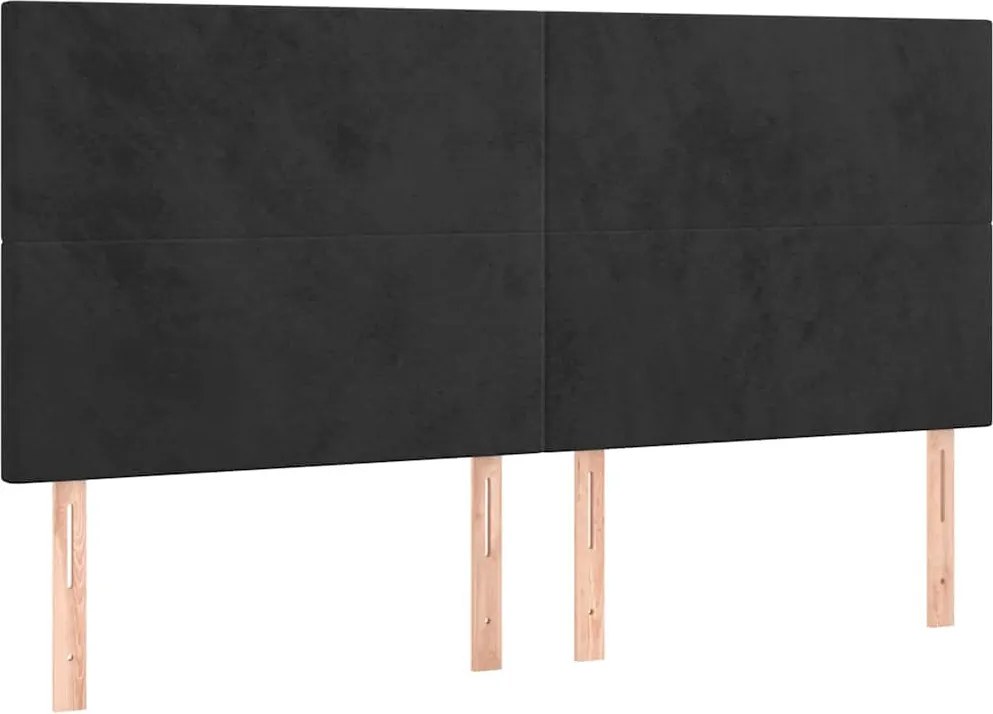 Box spring postel s matrací černá 160x200 cm samet 3129101