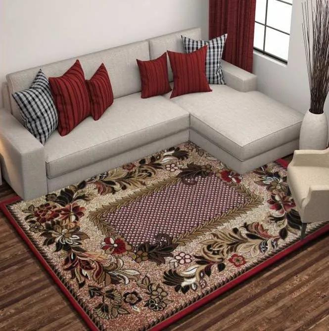 Vintage červený koberec do obýváku Šířka: 200 cm | Délka: 400 cm