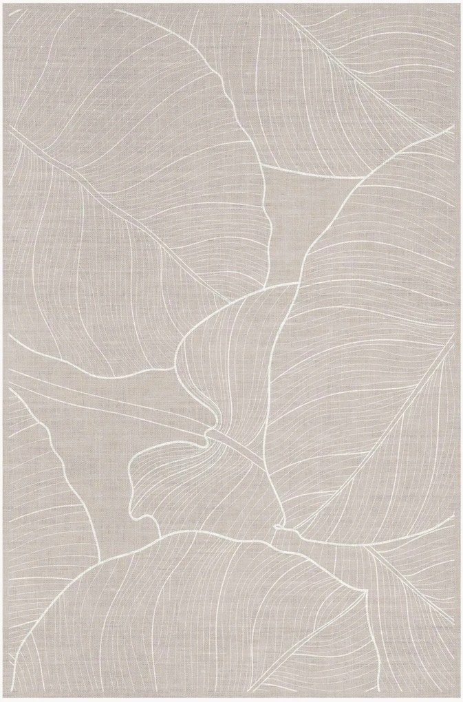 Vinylová rohožka's protiskluzovou vrstvou Hojas Beige