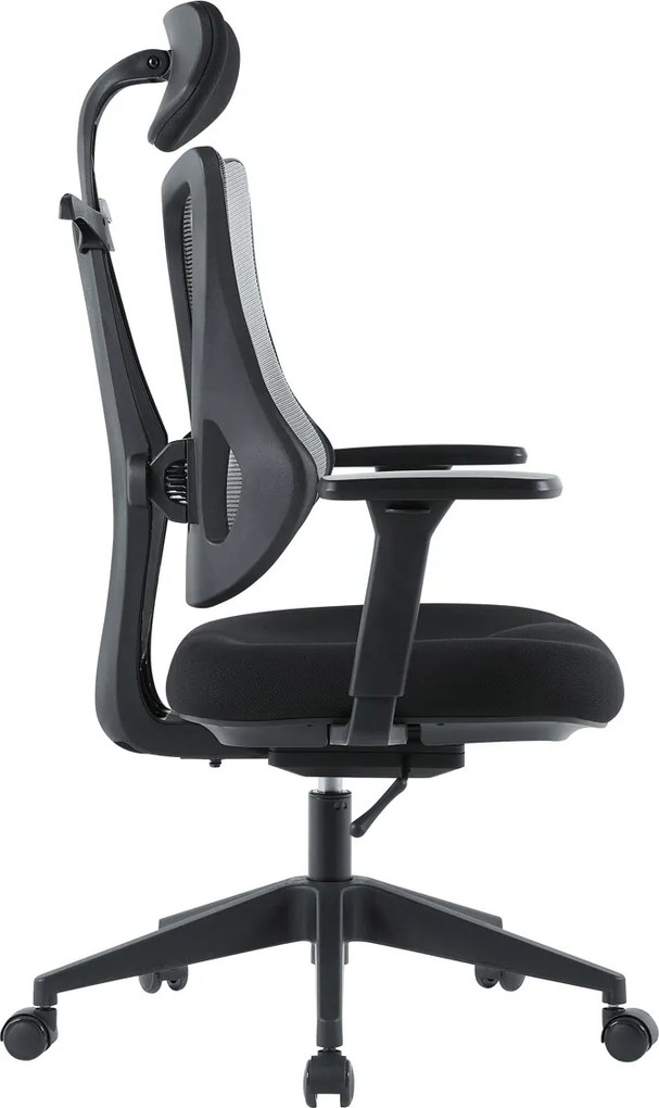 Ergonomická kancelářská židle E-racer VANTOR - šedá síťovina