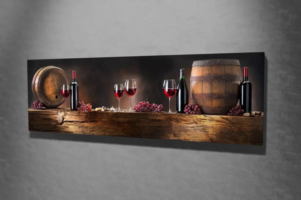 Obraz na plátně Romantic wine PC010 30x80 cm