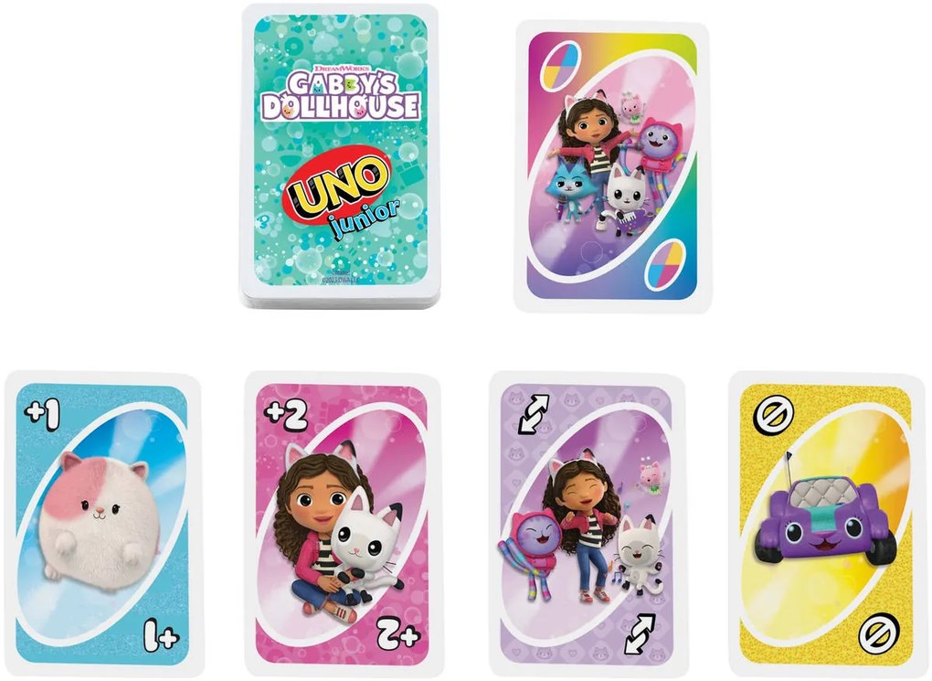 MATTEL Hra Uno Junior karty Gabbys Dollhouse *SPOLEČENSKÉ HRY* 25jlh17