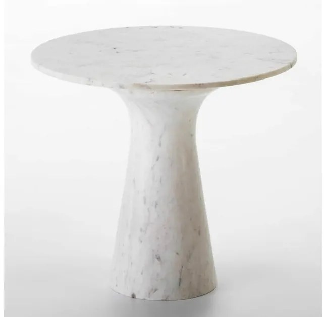 Bílý mramorový konferenční stolek Thai Natura, , ∅ 61 cm