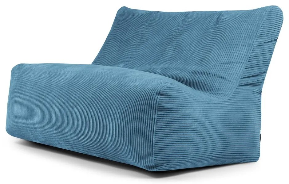 Modrý manšestrový sedací vak Sofa Seat Lounge – SLOWDOWN