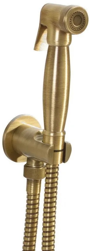 Reitano Rubinetteria, Bidetová sprcha retro s hadicí a držákem sprchy s vyústěním, bronz, 9106