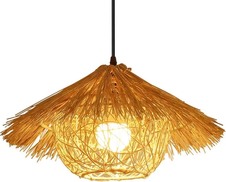 Toolight Natural, stropní závěsné svítidlo 1xE27 APP1636-1CP, přírodní hnědá, OSW-05109