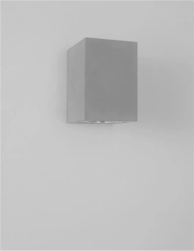 NV 9790542 Venkovní nástěnné svítidlo FUENTO šedý beton skleněný difuzor GU10 1x7W IP65 100-240V bez žárovky světlo dolů - NOVA LUCE