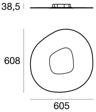 Linea Light 90346- LED Stropní svítidlo ANTIGUA LED/38W/230V 60,8 cm CRI 90 bílá
