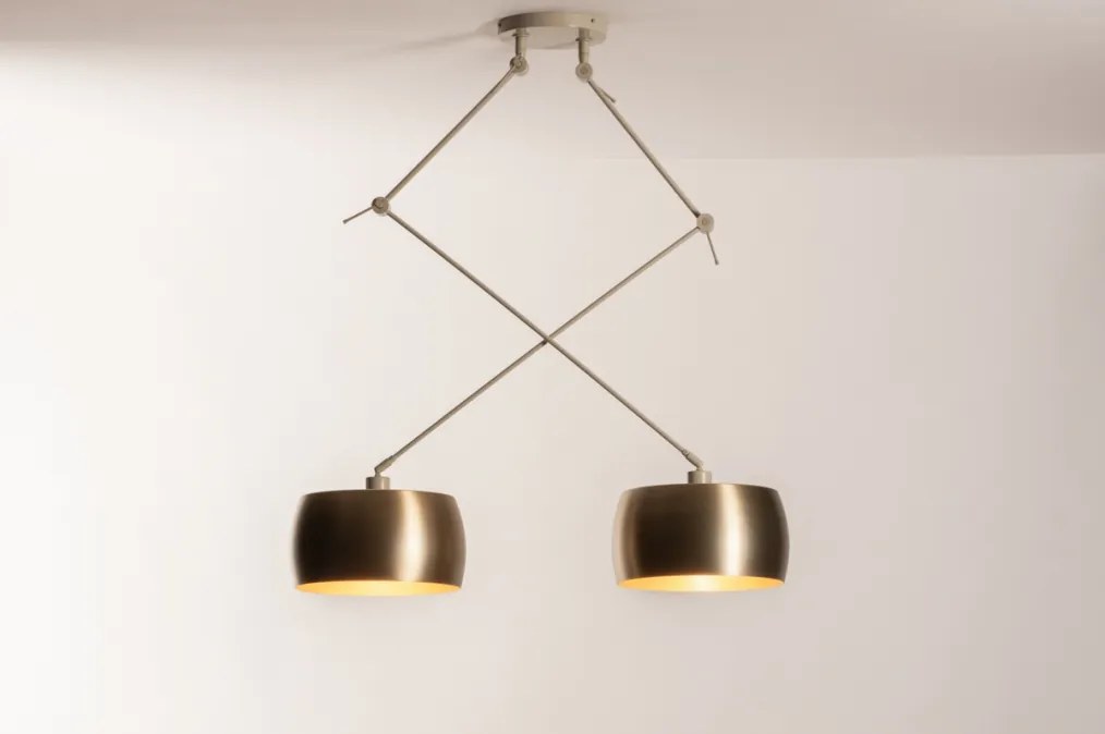 Závěsné designové svítidlo nad stůl Snap Light Duo Bond Gold and Sand