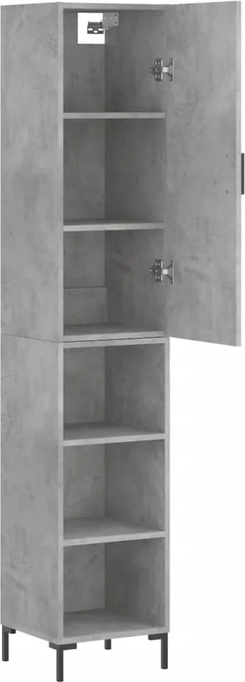Skříň highboard betonově šedá 34,5x34x180 cm kompozitní dřevo 3198981