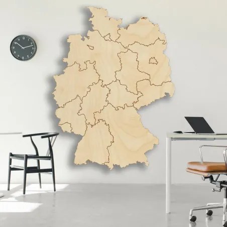 Dřevěná nástěnná mapa Německo - 16 dílků | SENTOP M004
