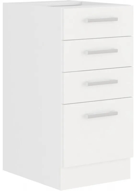 Šuplíková kuchyňská skříňka EDISA - šířka 40 cm, bílá