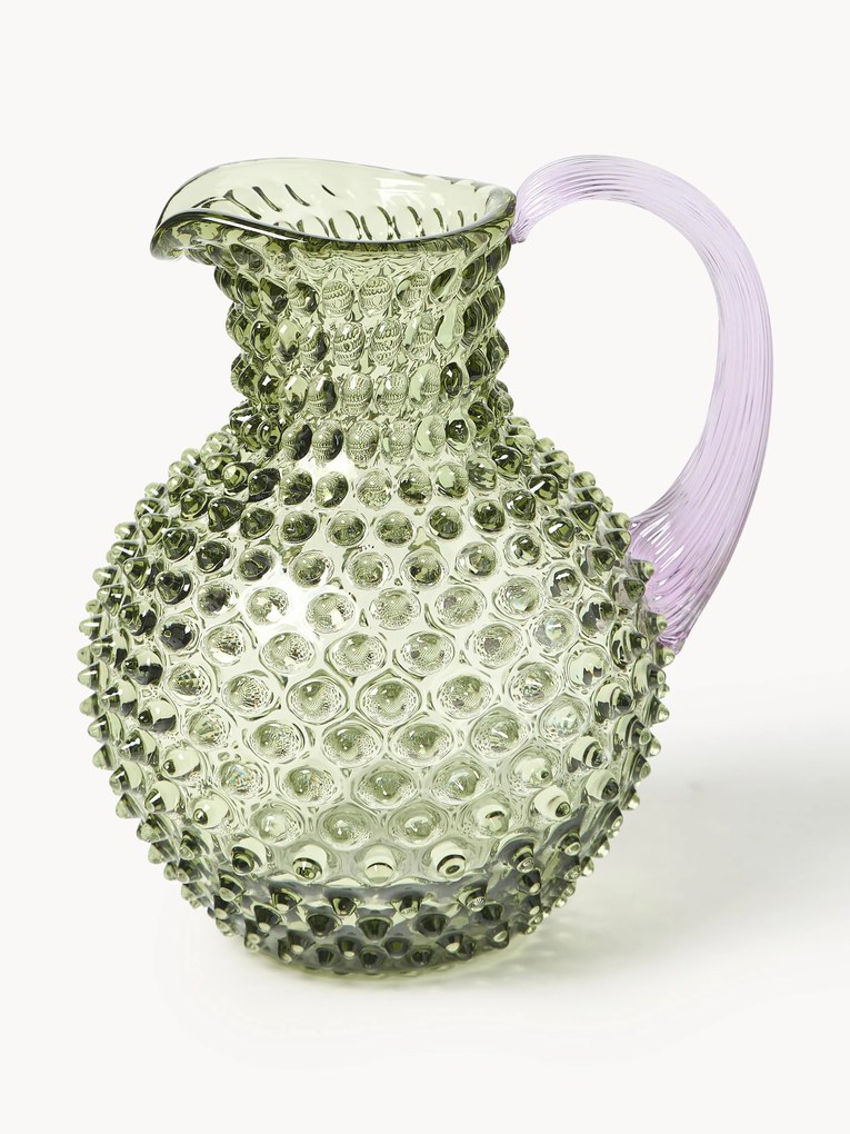 Ručně foukaný džbán Hobnail, 2 l