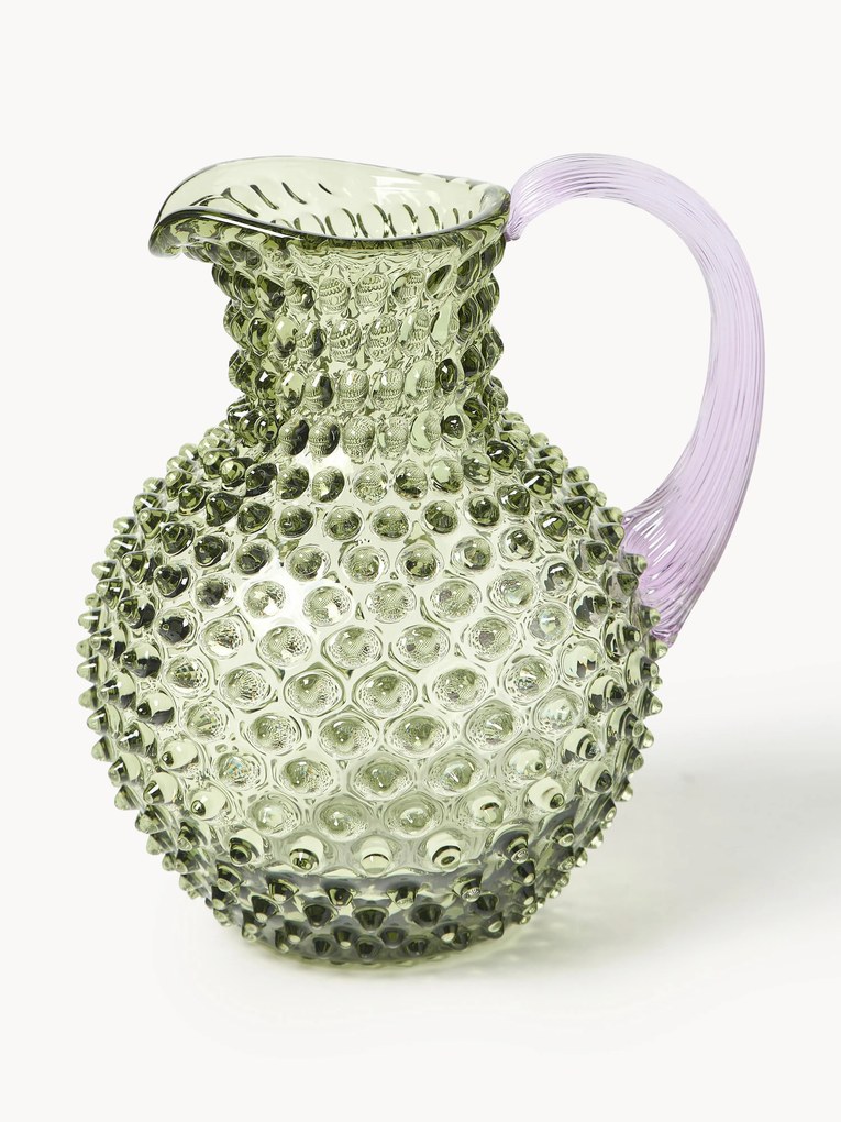 Ručně foukaný džbán Hobnail