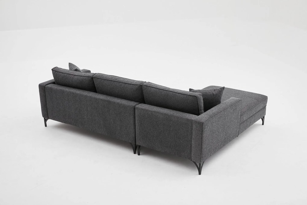 Hanah Home Rohová pohovka BERLIN antracitová levá 258 cm 825BLC2807