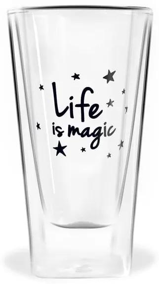 Dvojitá sklenice Vialli Design Life Is Magic, 300 ml