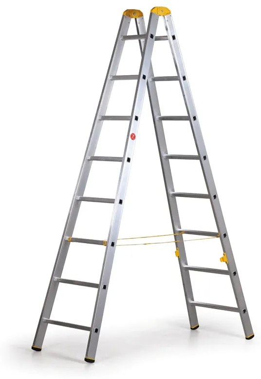 Hliníkové štafle ALVE FORTE, 2x8 příček, výška 2,29 m
