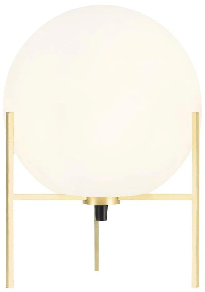 Stolní lampa Nordlux Alton | Ø 20cm, mosaz + opálové sklo | 47645001