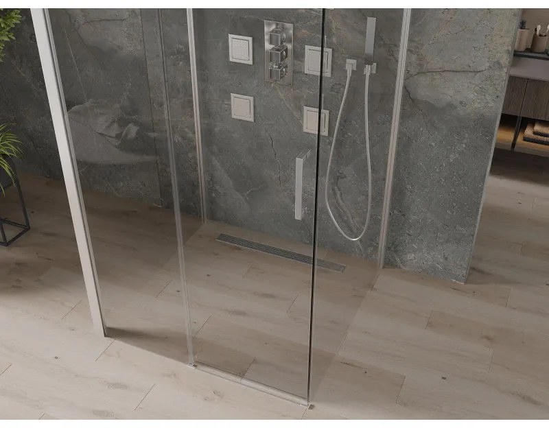 Mexen Omega 3-stěnový sprchový kout 100x100 cm, 8mm čiré sklo - chromový profil, 825-100-100-01-00-3S