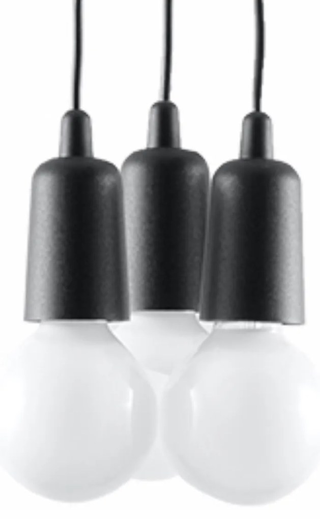 Sollux Lighting Závěsné svítidlo DIEGO 3 Černá