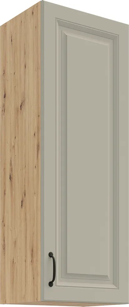 STILO ac | horní skříňka 40 G-108 1F s policemi | 40 cm | VYSOKÁ | UNI dvířka | artisan/světle šedá
