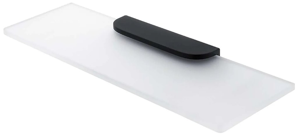 Nimco Nikau - Polička, délka 40 cm, matné sklo/černý mat NKC 30091B-40-90