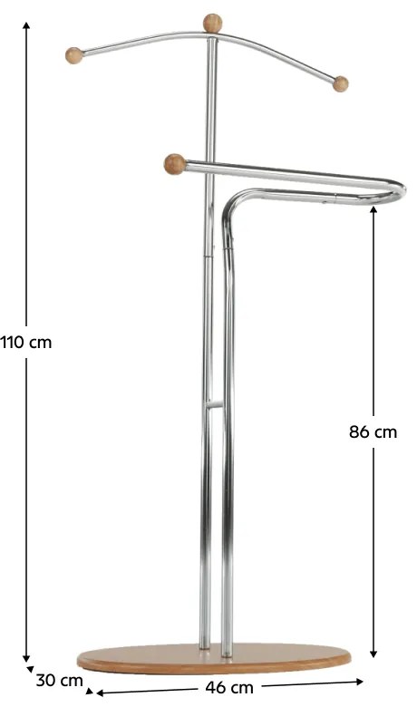 Kondela Věšák, němý sluha, chrom / buk, ELO