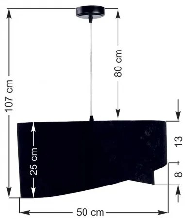 Timberlight Závěsné svítidlo Awena, černá + zlatý vnitřek