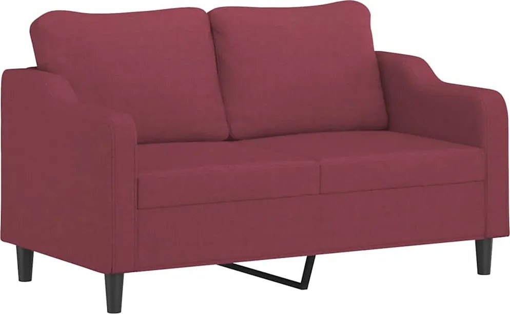 3dílná sedací souprava s polštáři vínová textil 3201832
