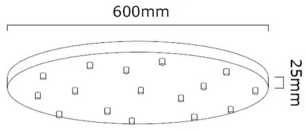 Designový lustr Ero 16 chrom