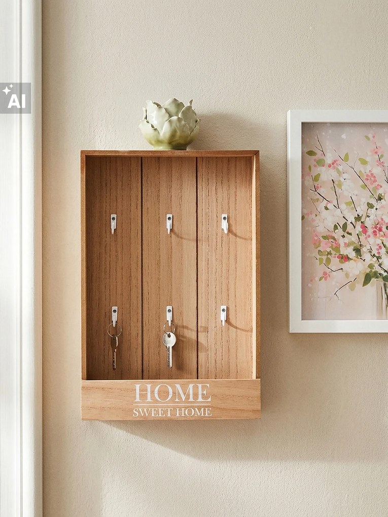 Sinsay - Věšák na klíče s nápisem Home Sweet Home - béžová