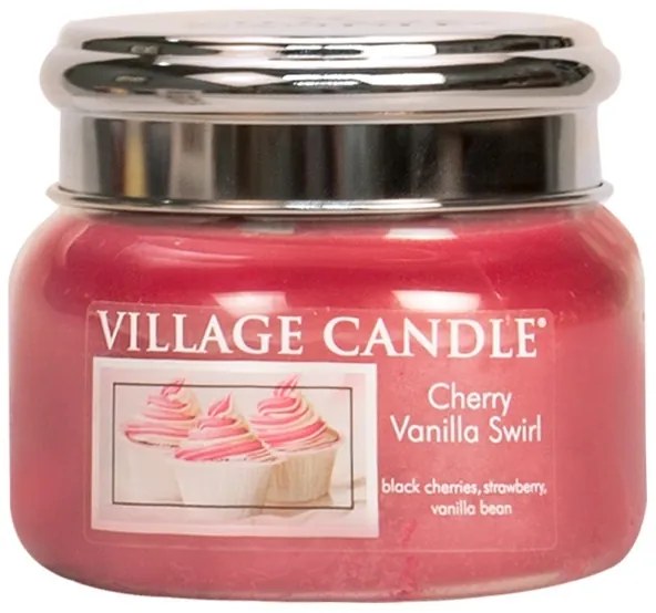 Village Candle Vonná svíčka ve skle Višeň a vanilka (Cherry Vanilla Swirl) 269 g