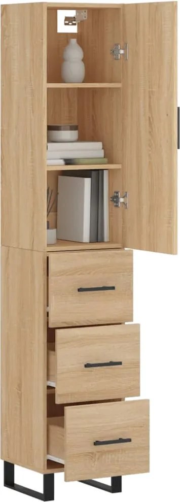 Skříň highboard dub sonoma 34,5 x 34 x 180 cm kompozitní dřevo 3198876