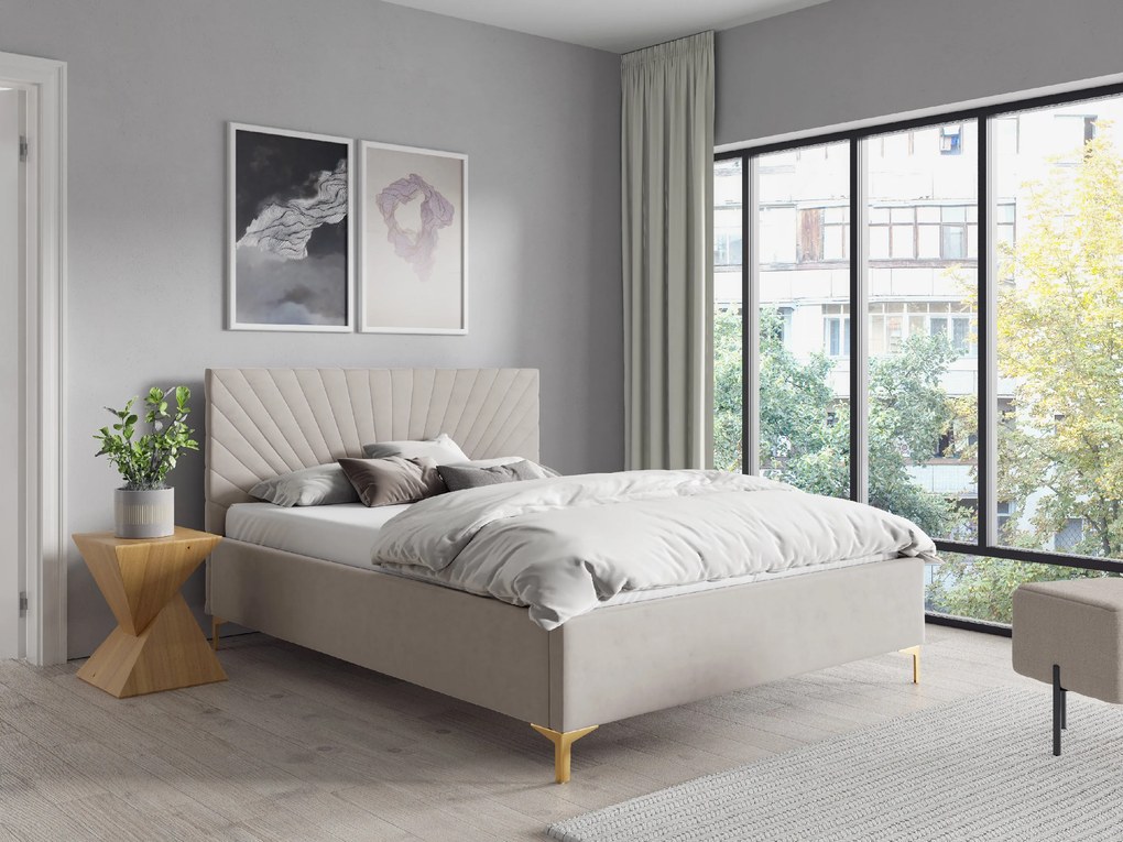 Eka Čalouněná postel AFRODITE+ 180x200 cm Barva látky Trinity: Černá (Trinity 2316), Úložný prostor: Bez úložného prostoru